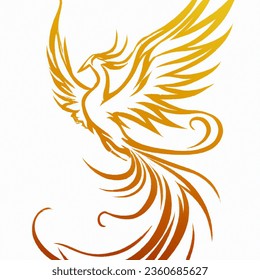 Phoenix Dynamically Soaring Mid-air Facing Forward AI-generated image ...