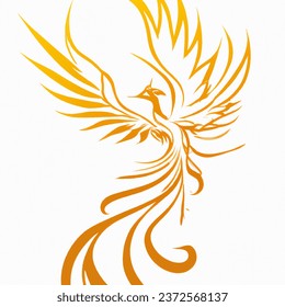 Phoenix Dynamically Soaring Mid-air Facing Forward AI-generated image ...