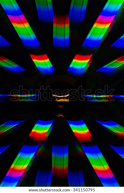 Photo Diffraction Pattern Light Incandescent Spiral Stock Photo ...