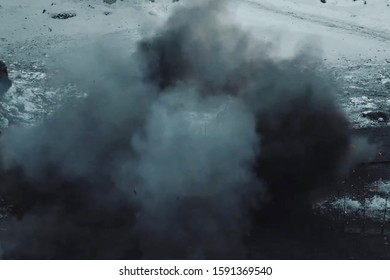 Photo Explosion Industrial Controlled Explosion Imploding Stock Photo ...