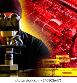 Photographic Human Analyzing Data Microscope Discover AI 生成图片2408025775 ...