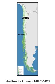 Physical Map Chile Stock Photo (Edit Now) 148754159