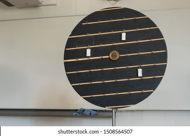 Physics Experiment Disk Weights Demonstrating Principle Stock Photo ...