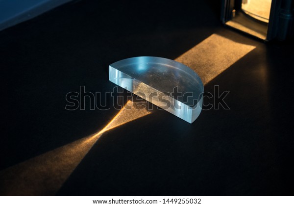 Physics Experiment Passing Lightbeam Through Positive Stock Photo (Edit ...