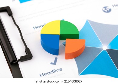 Pie Chart Model On Documentation Stock Photo 2164808027 | Shutterstock