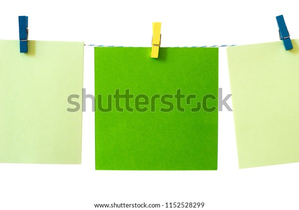 Pieces Note Paper Pegged String On Stock Photo 1152528299 | Shutterstock