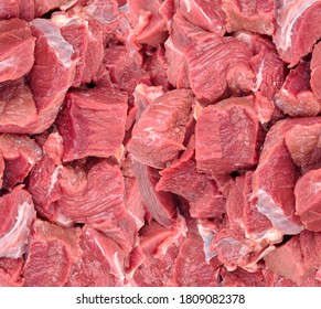 Pieces Of Raw Beef Background PPT template 78 | CrystalGraphics