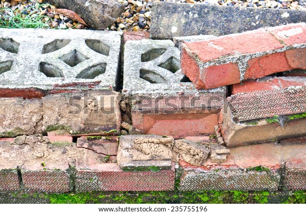 Pile Bricks Rubble Collapsed Wall Stock Photo 235755196 | Shutterstock