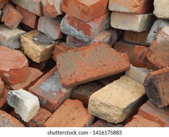 Pile Broken Orange Bricks Disarray Stock Photo 1416175883 | Shutterstock