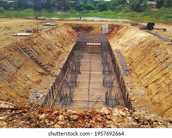 Pile Cap Foundation Process Installing Reinforcement Stock Photo ...
