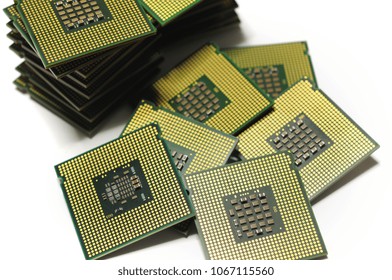 Obsoletes Microprocessors Isolated On White Stock Photo 1086147602 ...