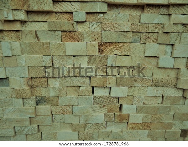 Piles Stack Wood Wall Stock Photo (Edit Now) 1728781966