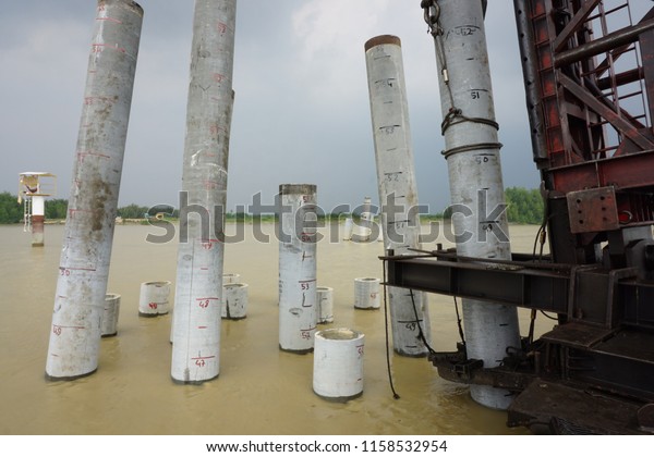Piling Activity By Pile Driven Machine Stock Photo (Edit Now) 1158532954