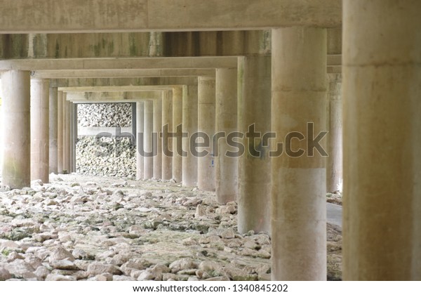 Pillars Stand Test Time Under City Stock Photo 1340845202 | Shutterstock