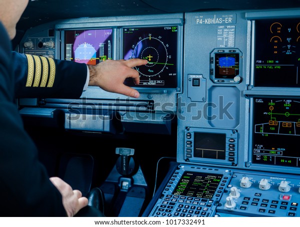Pilot Check Navigation System Stock Photo (Edit Now) 1017332491