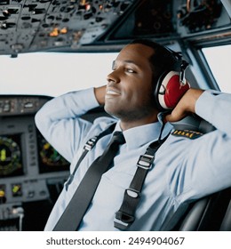 Pilot Sleeping Cockpit AI-generated image 2485855733 | Shutterstock