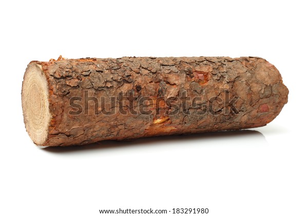 Pine Logs On White Background Stock Photo (Edit Now) 183291980