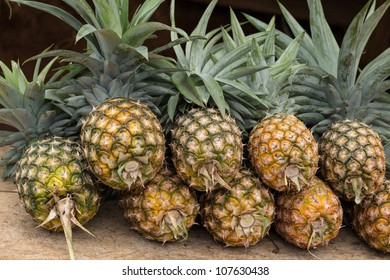 Pineapples On Market Stall Stock Photo 68936809 | Shutterstock