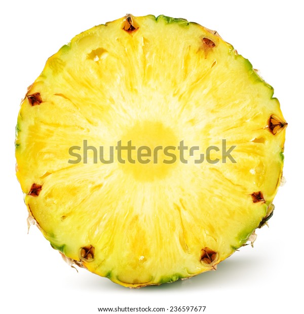 Pineapple Round Slice Isolated On White Stock Photo 236597677 ...