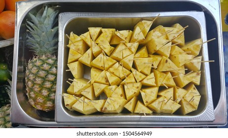 Pineapple Pineapple Slices Cut Triangle Shape Stock Photo 1504564949 ...