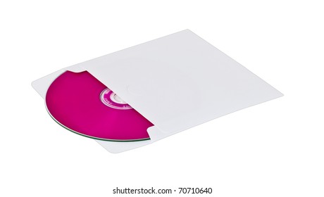 Pink Compact Disk Into Envelope Isolated Stock Photo 70710640 ...