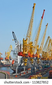 Pipe Stack Ship Under Crane Bridge Stock Photo 113827852 | Shutterstock