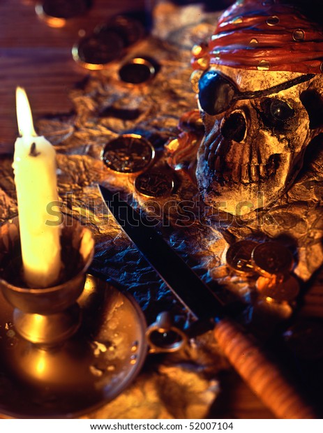 Pirate Theme Desk Stock Photo (Edit Now) 52007104