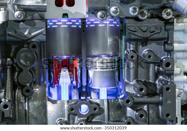 Piston Engine Cross Section Stock Photo 350312039 | Shutterstock
