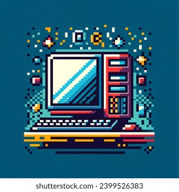 Pixel Art Vector-style Image Computer AI-generated image 2399532373 ...