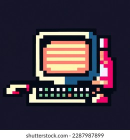 Pixel Art Vector-style Image Hand Ripping AI-generated image 2559806667 ...