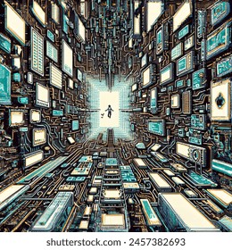 Pixel Art Vector-style Image Fall Down AI-generated image 2457382025 ...