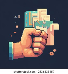 Pixel Art Vector-style Image Hand Ripping AI-generated image 2559806667 ...