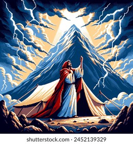 Pixel Art Vector-style Image Jesus New AI-generated image 2478463047 ...