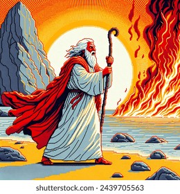 Elijah Fervently Praying Sky-sparked Inferno Descending AI-generated ...