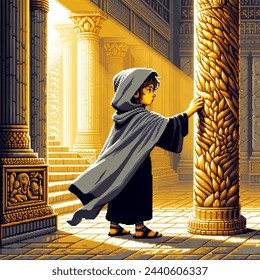 Pixel Art Vector-style Image Ancient Israeli AI-generated image ...