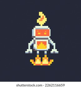 Pixel Art Vector-style Image Robot Bow AI-generated image 2492647007 ...