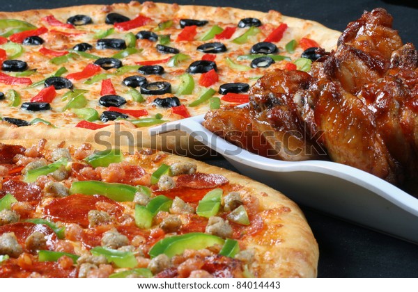 Pizza Wings Combo Stock Photo 84014443 | Shutterstock