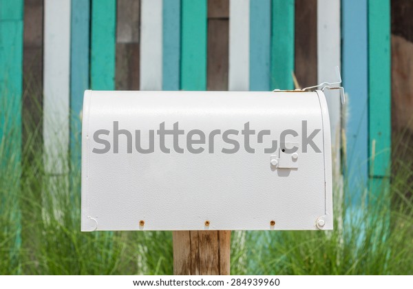 Plain White Mailbox Front Some Bushes Stock Photo 284939960 | Shutterstock