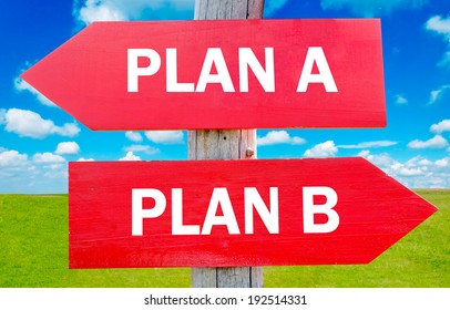 Plan B Choice Showing Strategy Change Stock Photo 192514331 | Shutterstock