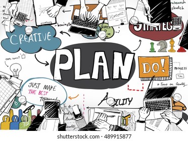 Plan Discussion Objective Mission Operations Concept Stock Photo ...