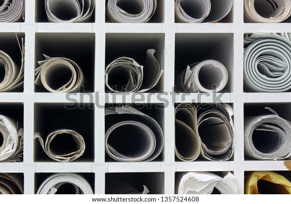Plan Roll Storage Stock Photo (Edit Now) 1357524608