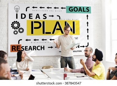 Plan Strategy Ideas Mission Solution Research Stock Photo 387843547 ...