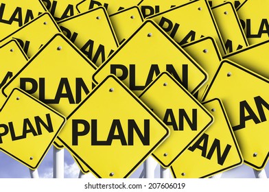 Plan Written On Multiple Road Sign Stock Photo 207606019 | Shutterstock