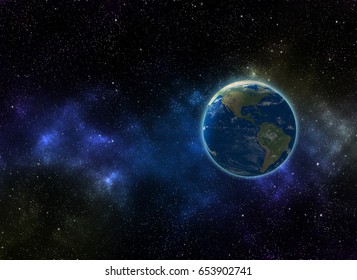 Realistic Planet Earth Space Elements This Stock Illustration 122244184