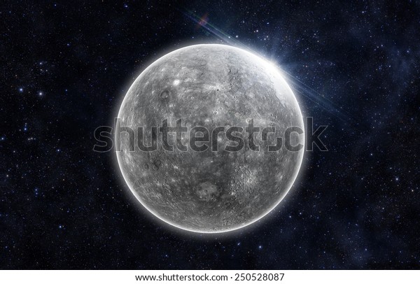 Planet Mercurius - Elementen van dit : stockfoto (nu bewerken) 250528087