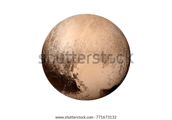 Planet Pluto in outer space isolated on white. Elements of this image ...