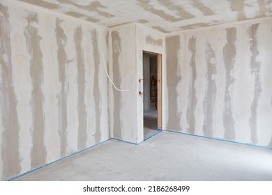 Plastering Wall Ceiling Empty Room New Stock Photo 2186268499 ...
