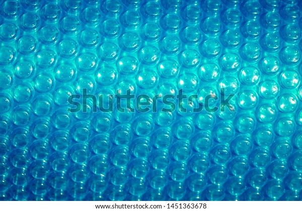 Plastic Blue Bubble Wrap Texture Background Stock Photo 1451363678 ...