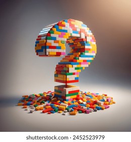 Plastic Bricks 3d Image Question Mark AI-generated image 2422906193 ...