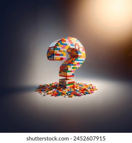 Plastic Bricks 3d Image Question Mark AI-generated image 2422906193 ...